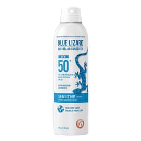 EWG rating for Blue Lizard Sensitive Mineral Sunscreen Spray, SPF 50 ...