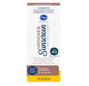 EWG rating for Kroger Shimmer Sunscreen Hydrating Cream, SPF 40 | EWG's ...