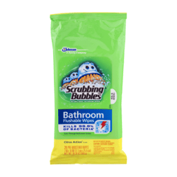 scrubbing bubbles flushable wipes